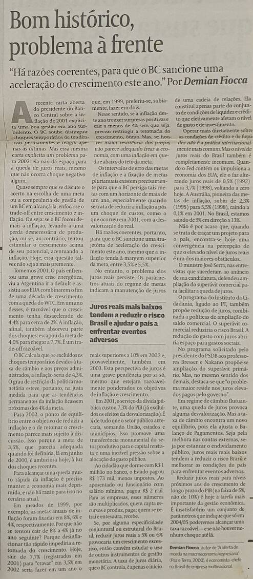 "Bom histórico, problema à frente" - Demian Fiocca