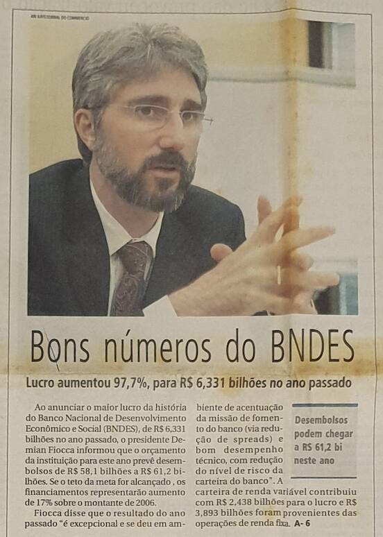 "Bons números do BNDES" - Demian Fiocca