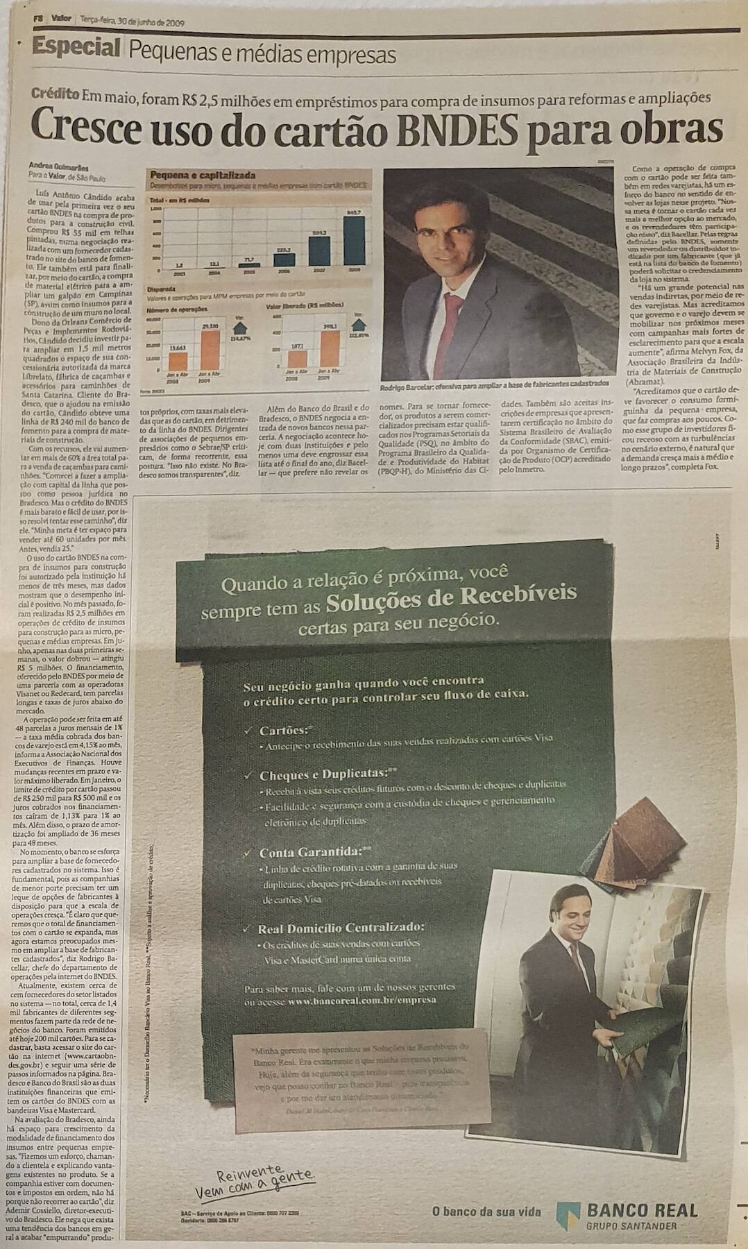 "Cresce uso do cartão BNDES para obras" - Demian Fiocca